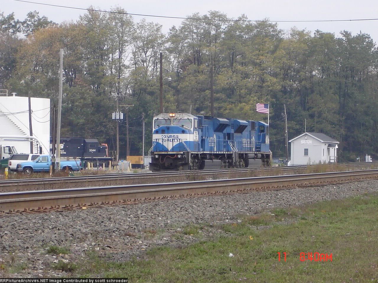 NS 7215 & NS 3344 sitting at the Cresson Engine House